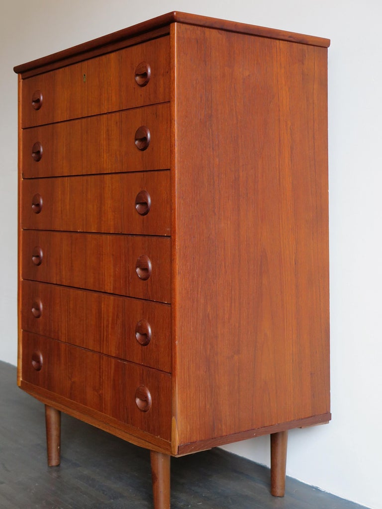 Scandinavian Mid-Century Modern Design Teak Chest of Drawers, 1950s at ...