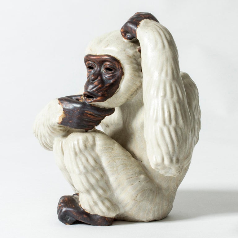 Scandinavian Midcentury Monkey Figurine by Gunnar Nylund for Rörstrand ...