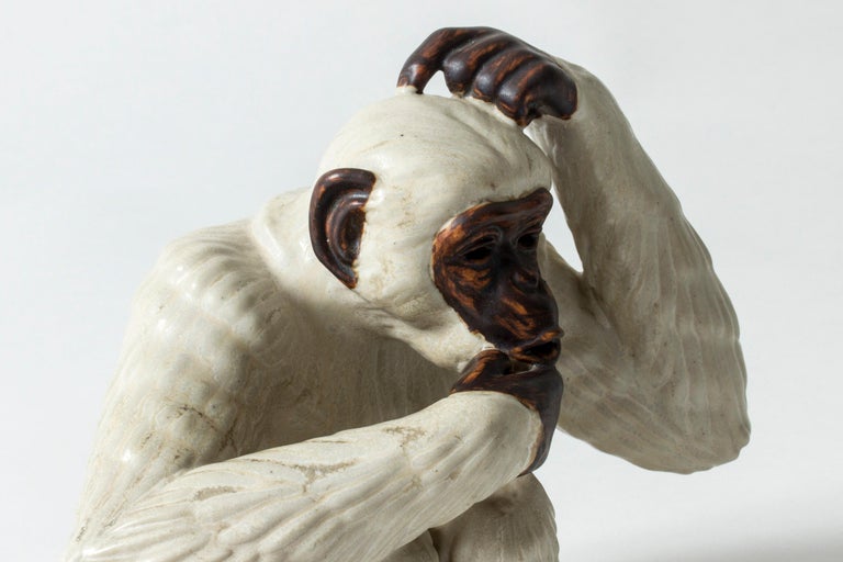 Scandinavian Midcentury Monkey Figurine by Gunnar Nylund for Rörstrand ...
