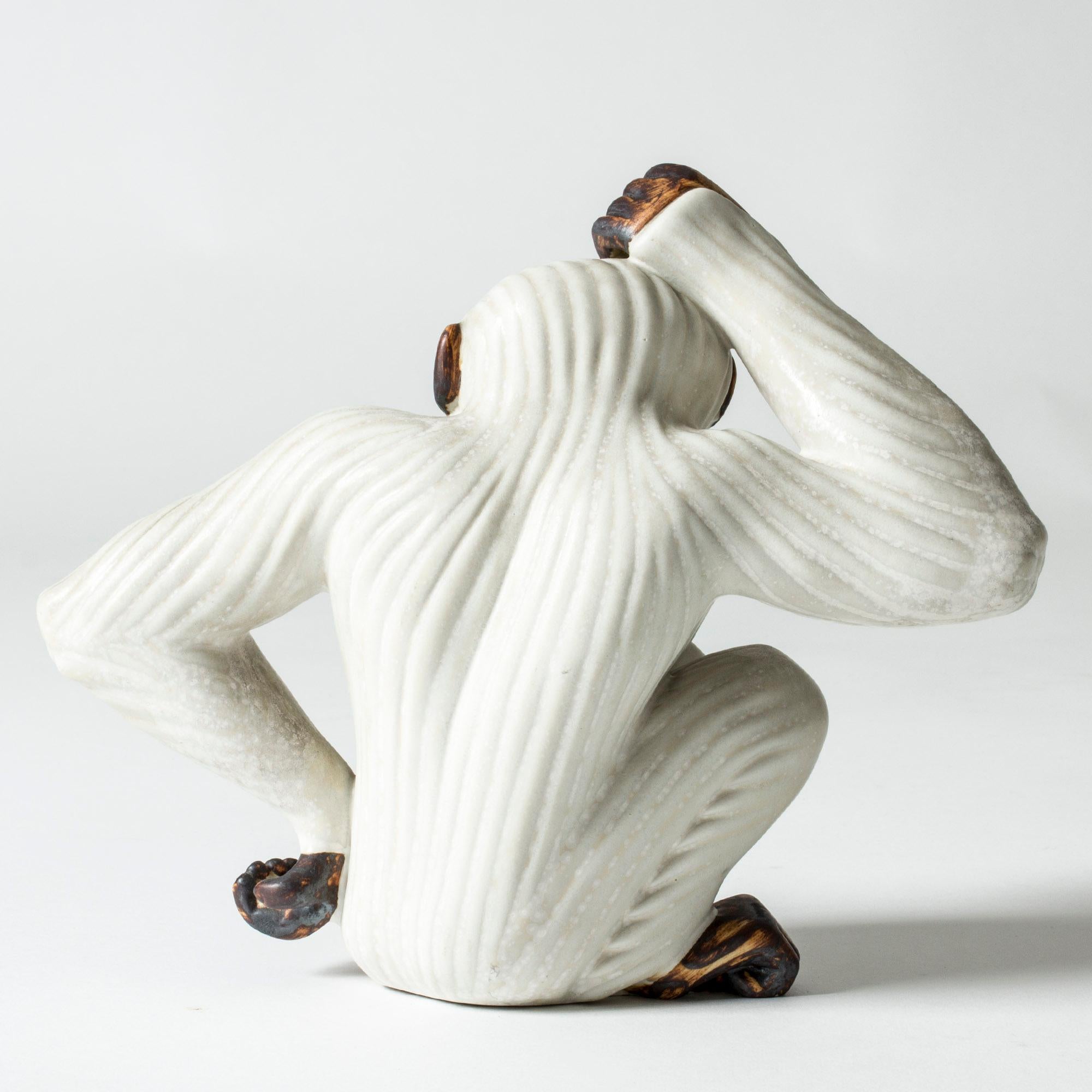 Scandinavian Midcentury Monkey Figurine by Gunnar Nylund for Rörstrand ...