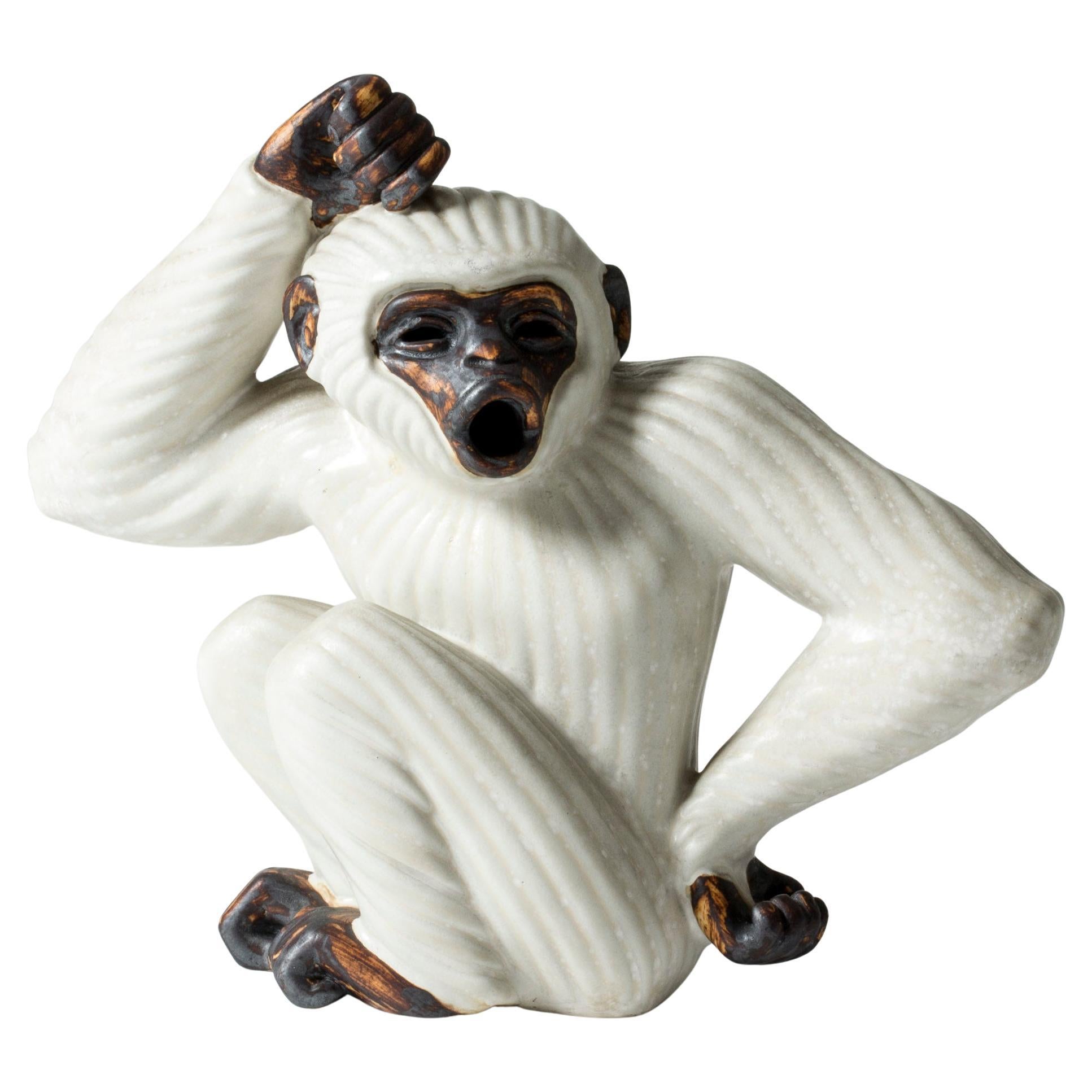 Scandinavian Midcentury Monkey Figurine by Gunnar Nylund for Rörstrand ...