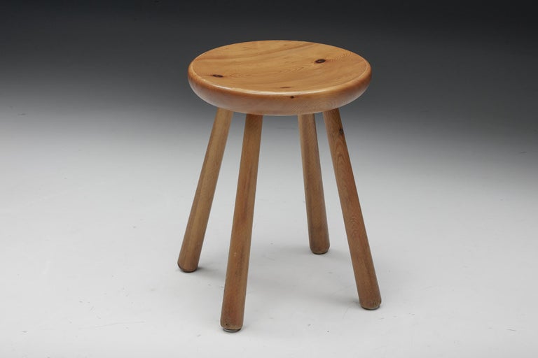 Scandinavian Minimalistic Four-Legged Pine Stools, 1950s For Sale at ...