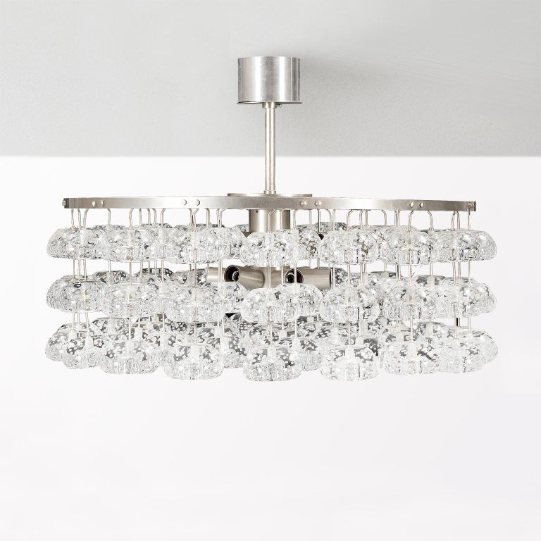 Scandinavian Modern "Bhaco" Lead Crystal Chandelier by Jonas Hilde ...