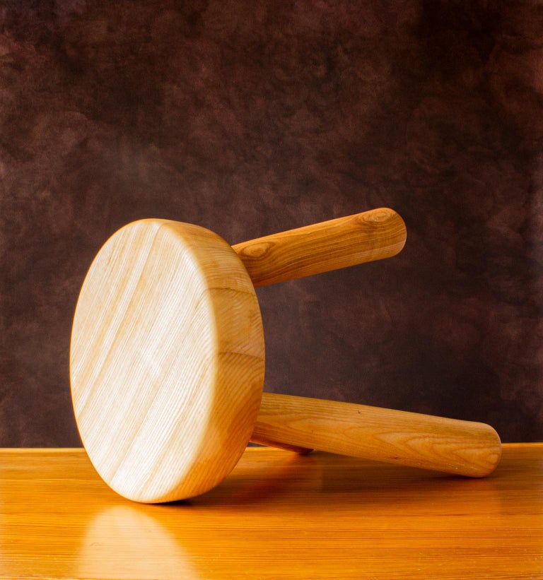 Scandinavian Modern Birch Stool Signed by Ingvar Hildingsson, 'IH' For ...