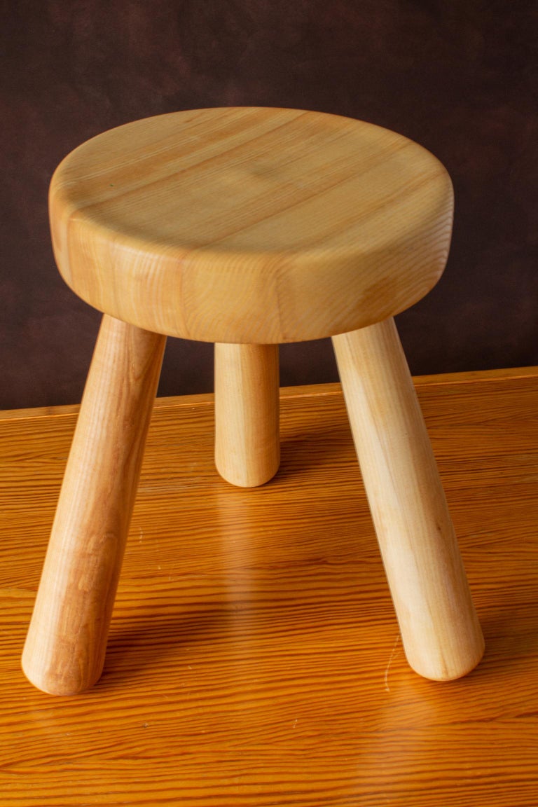 Scandinavian Modern Birch Stool Signed by Ingvar Hildingsson, 'IH' For ...