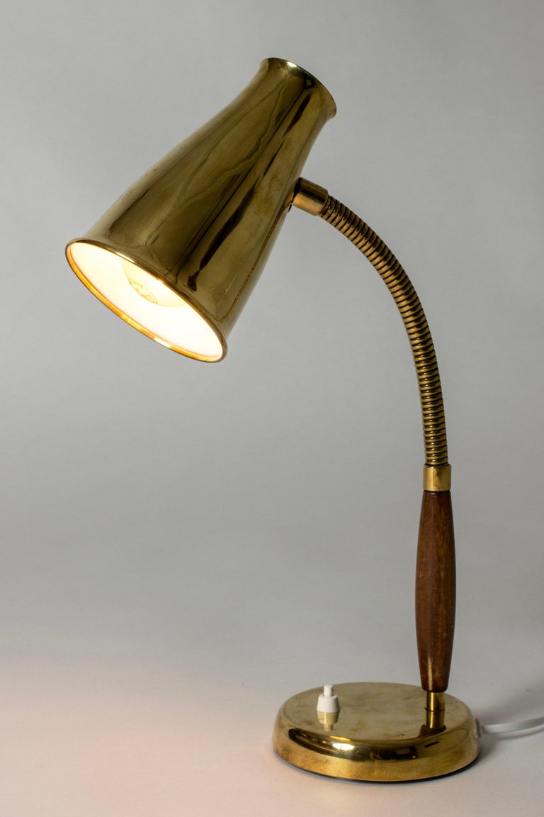 Scandinavian Modern Brass Desk Lamp by Einar Bäckström, Sweden, 1950s ...