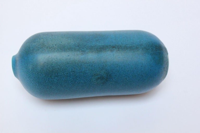 Scandinavian Modern Cerulean Stoneware "Bullet" Bud Vase For Sale at ...