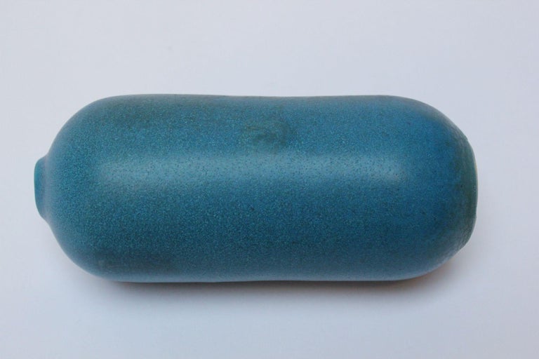 Scandinavian Modern Cerulean Stoneware "Bullet" Bud Vase For Sale at ...