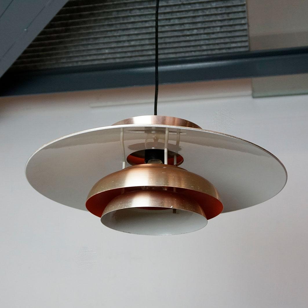 Scandinavian Modern Copper Pendant Lamp Denmark For Sale at 1stDibs