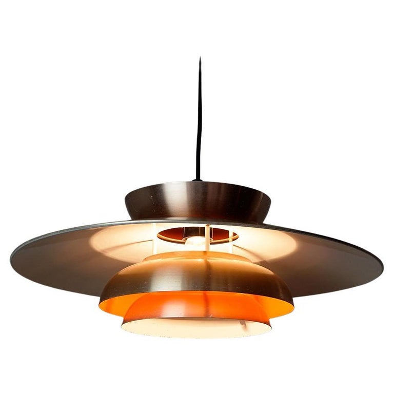 Scandinavian Modern Copper Pendant Lamp Denmark For Sale at 1stDibs