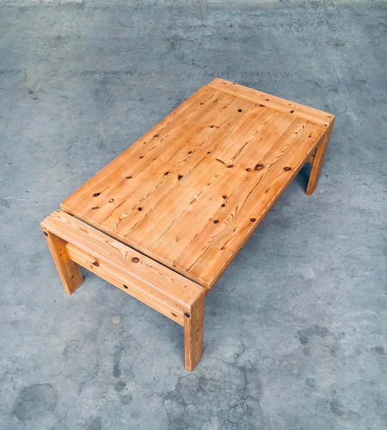 Scandinavian Modern Design Solid Pine Coffee Table, Denmark 1970's For Sale at 1stDibs