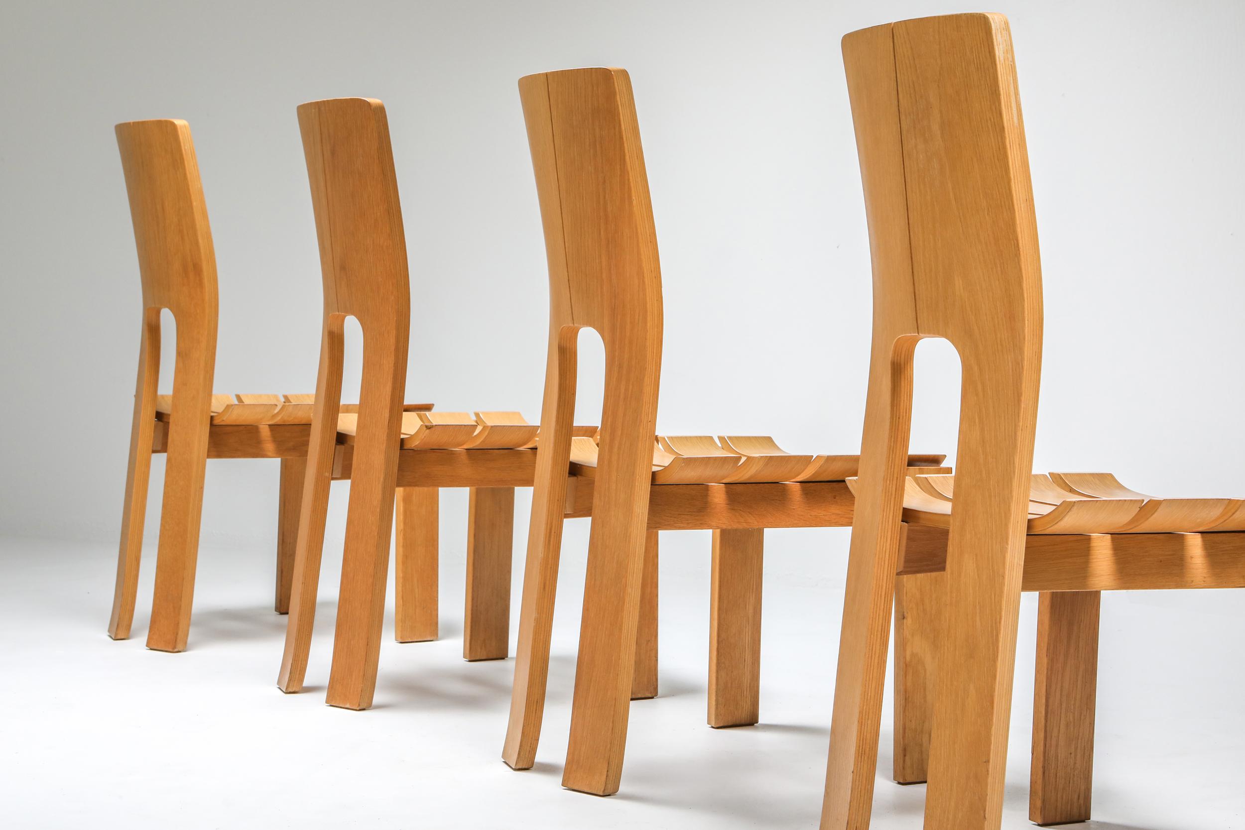 Scandinavian Modern Dining Chairs, Set of Six For Sale at 1stDibs