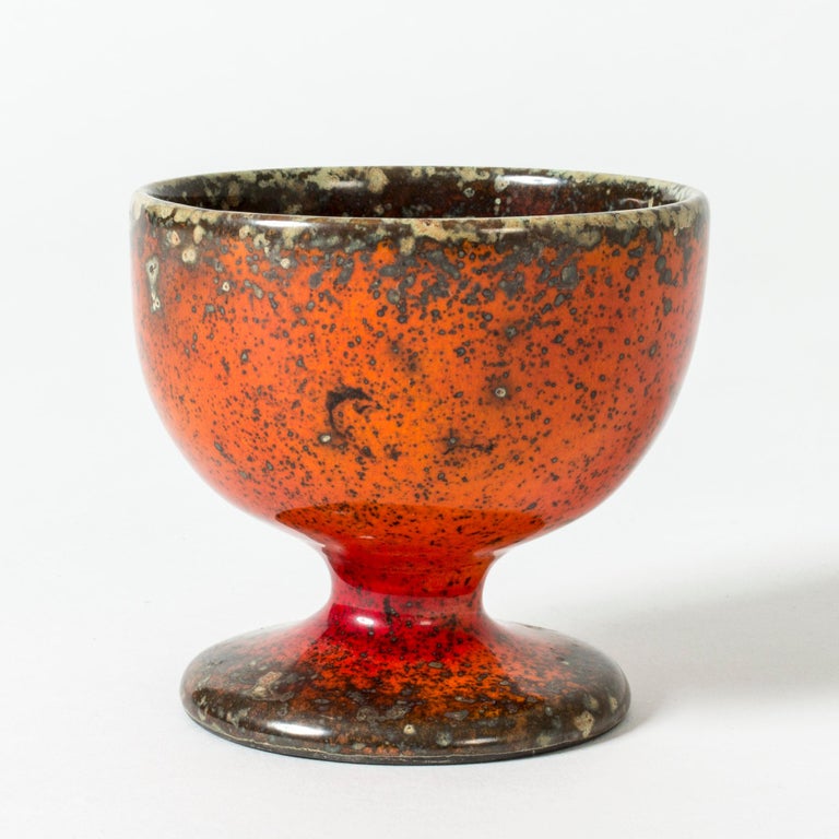 Scandinavian Modern Faience Goblet by Hans Hedberg, Biot, France For ...