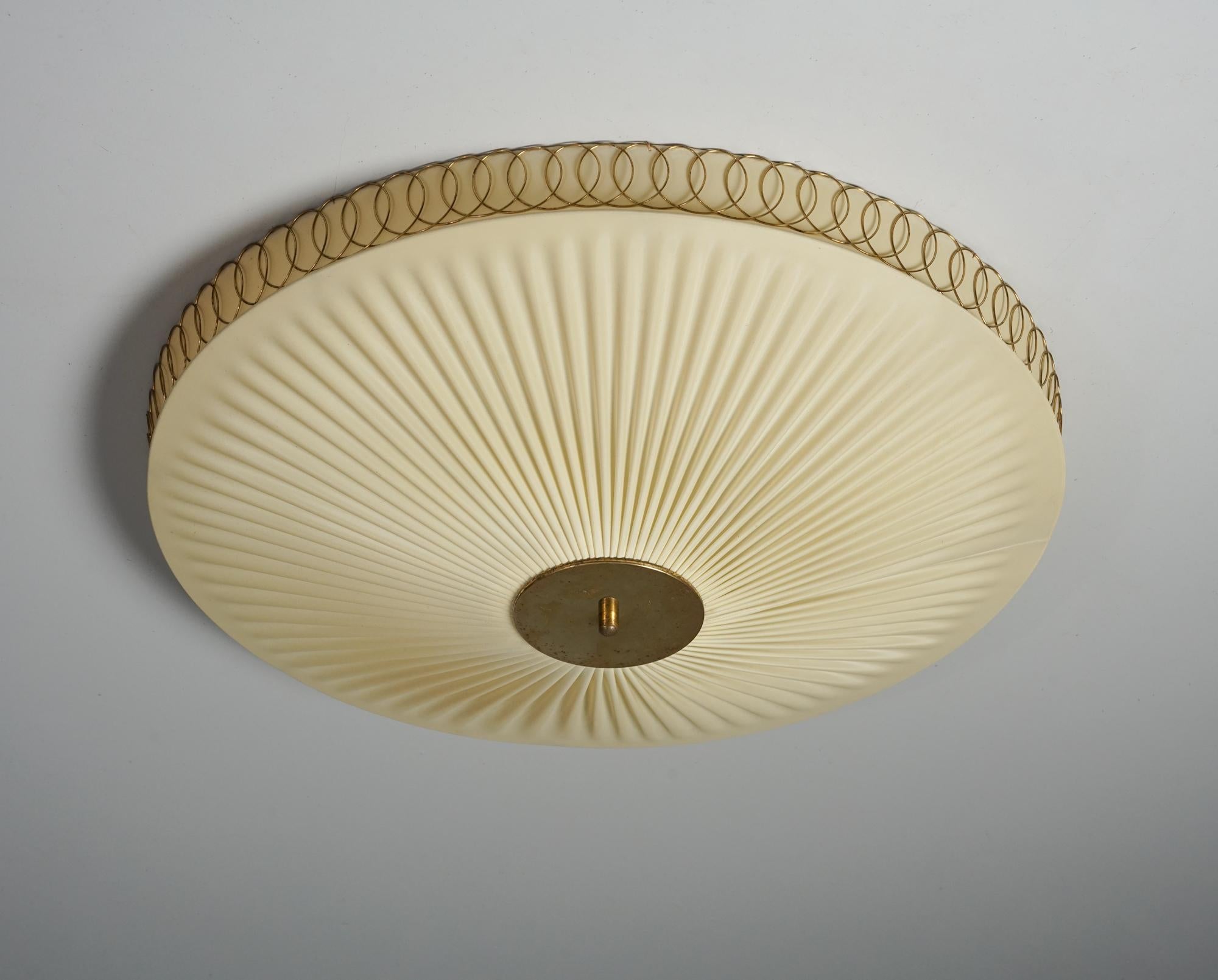 Scandinavian Modern Flush Mount, Finland, 1950s For Sale at 1stDibs