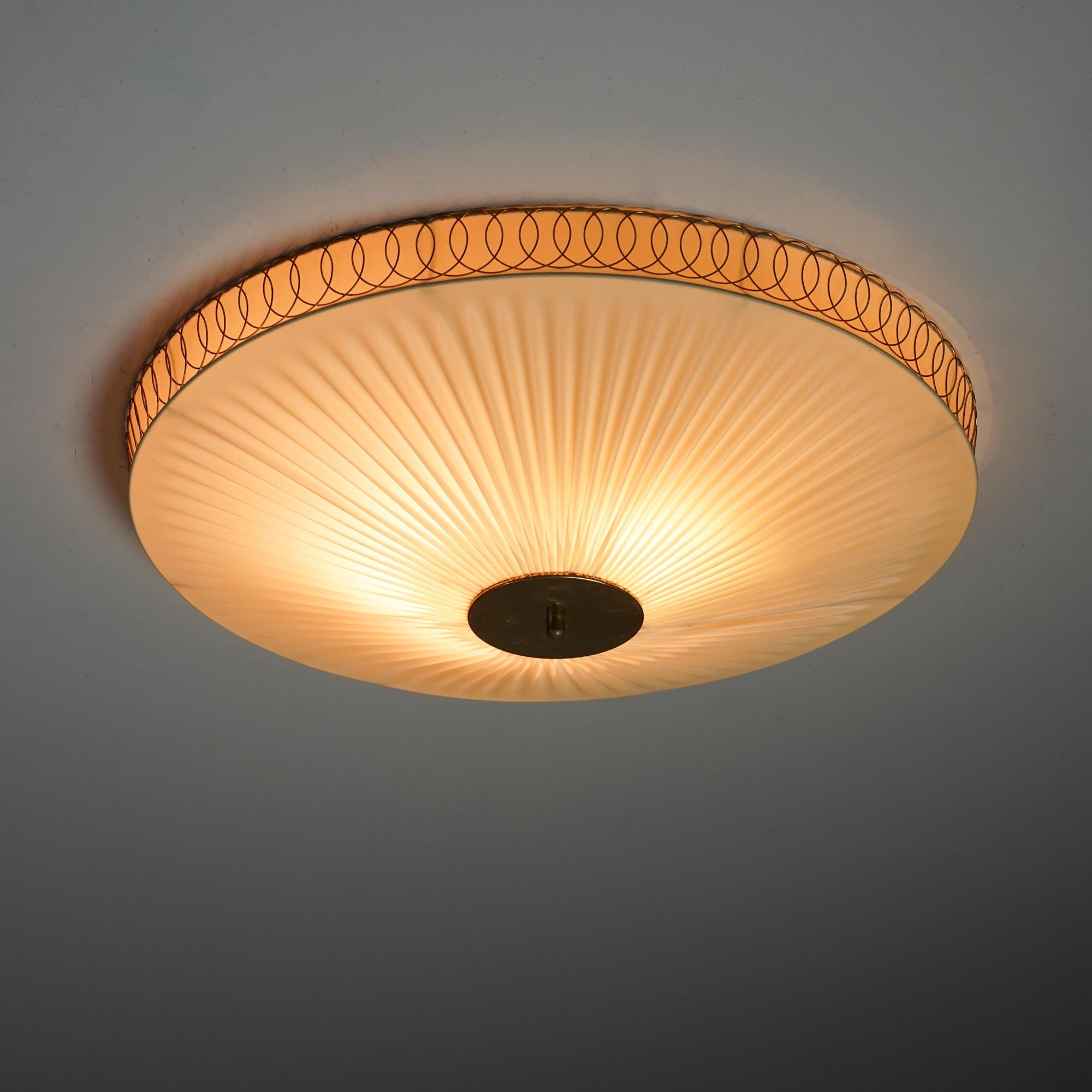 Scandinavian Modern Flush Mount, Finland, 1950s For Sale at 1stDibs