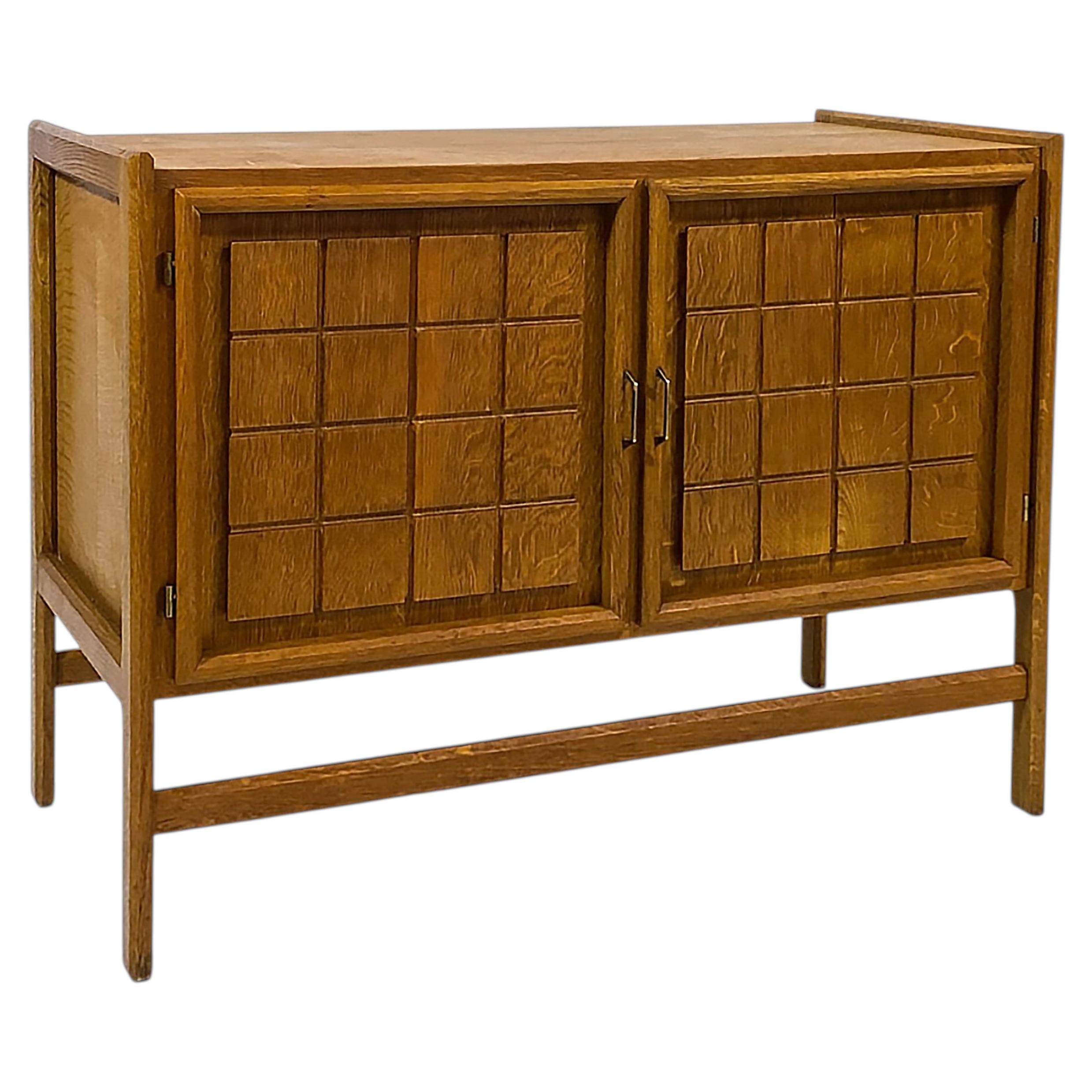 Vintage Danish 1960s Modern Oak Cabinet in the style of Henning ...