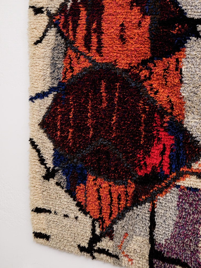 Scandinavian Modern "Kuunkivet" Rya Wool Rug, Designed by Tuula ...