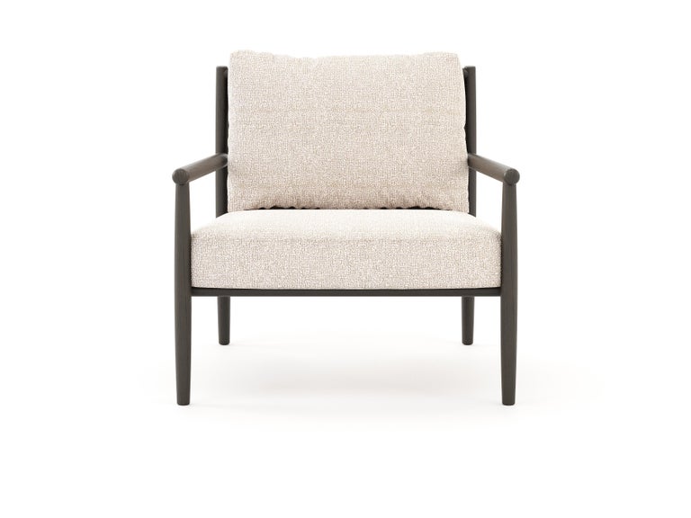 Scandinavian Modern Landform Armchair Made with Wood and Textile ...