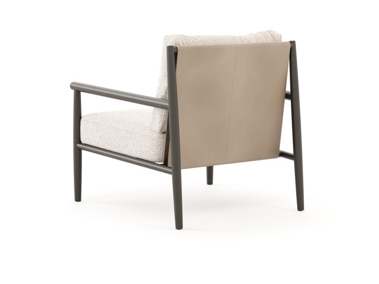 Scandinavian Modern Landform Armchair Made with Wood and Textile ...