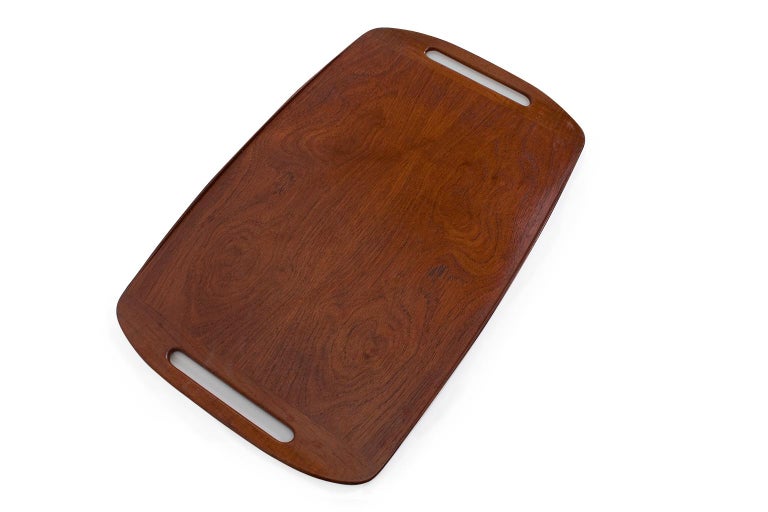 Scandinavian Modern Large Wooden Teak Tray by Johannes Andersen ...
