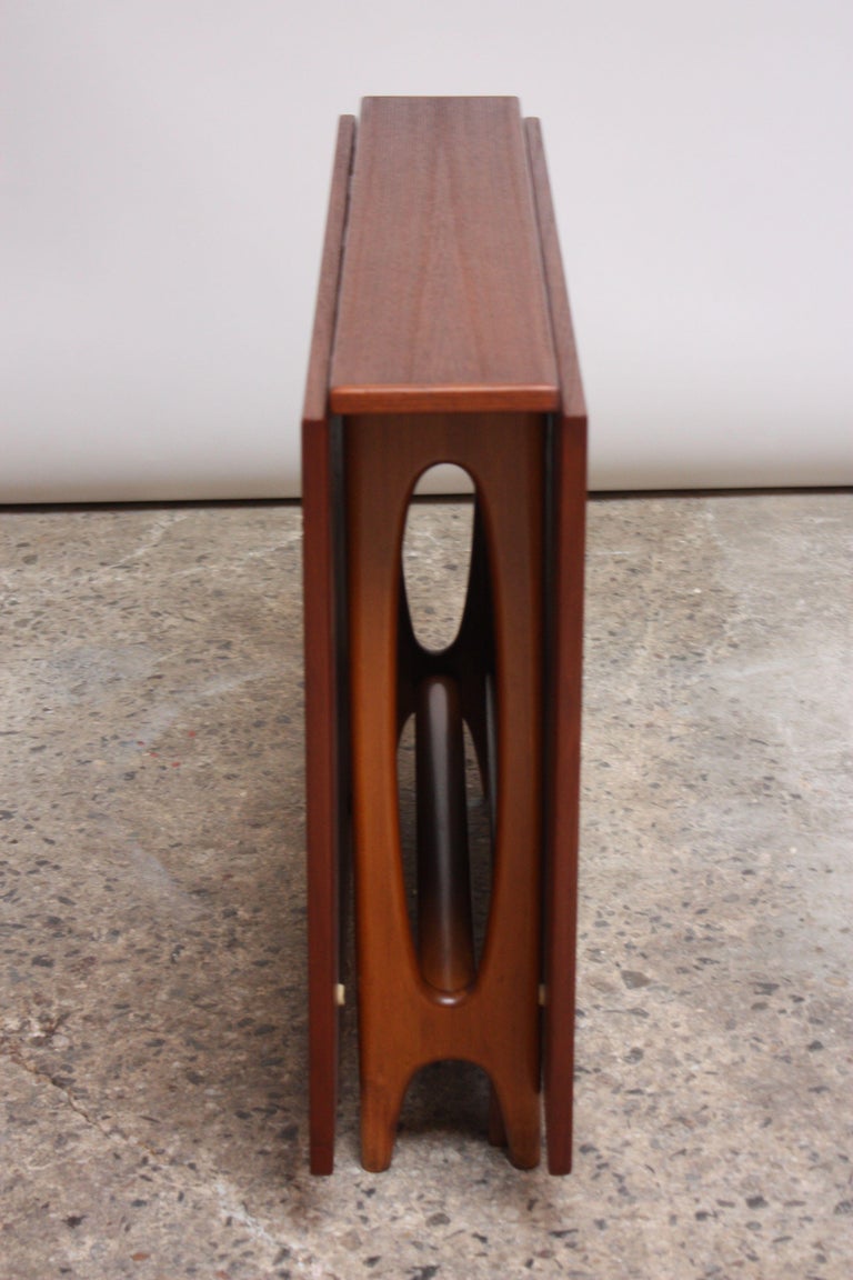 Scandinavian Modern Oak and Beech Gateleg Dining Table at 1stDibs