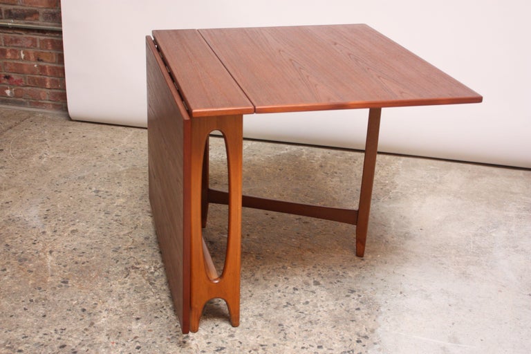 Scandinavian Modern Oak and Beech Gateleg Dining Table at 1stDibs