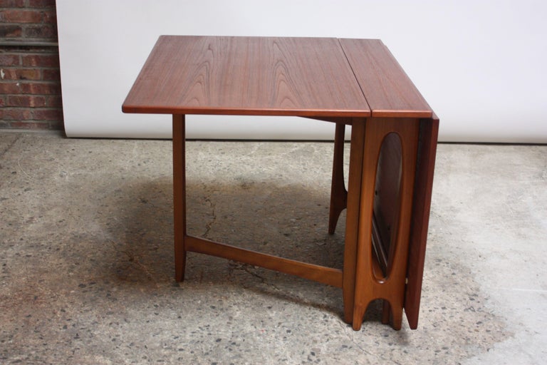 Scandinavian Modern Oak and Beech Gateleg Dining Table at 1stDibs