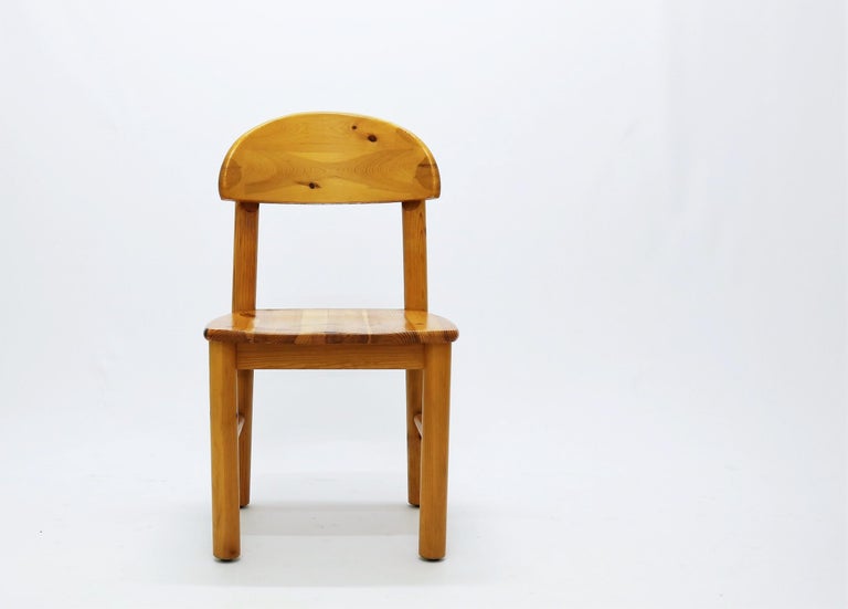 Scandinavian Modern Pine Wood Dining Chairs by Rainier Daumiller ...