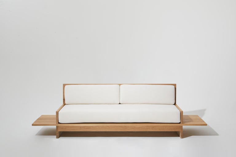 Scandinavian Modern Platform Couch with Side Table Hand Made by Stille ...