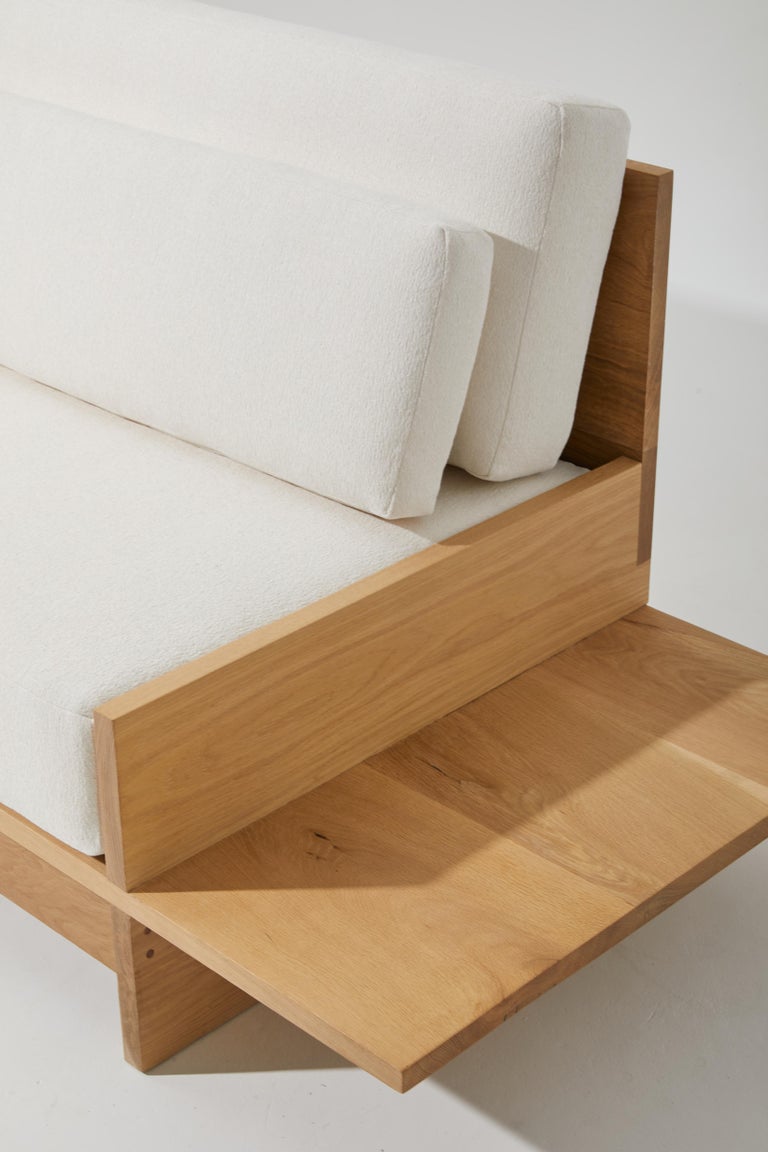 Scandinavian Modern Platform Couch with Side Table Hand Made by Stille ...