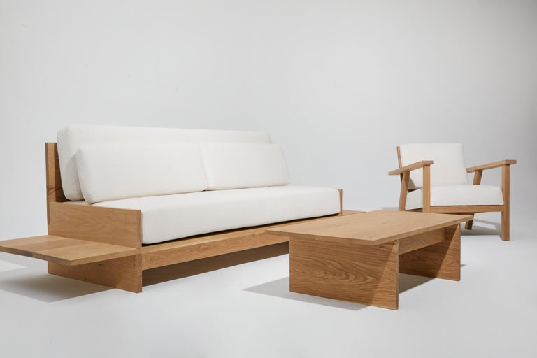 Scandinavian Modern Platform Couch with Side Table Hand Made by Stille ...