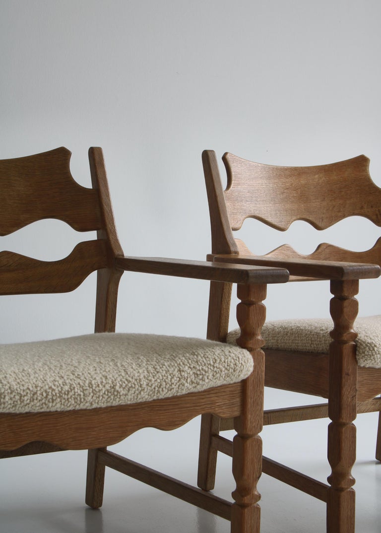 "Razor Blade" Lounge Chair in Bouclé by Henning Kjærnulff, Scandinavian ...