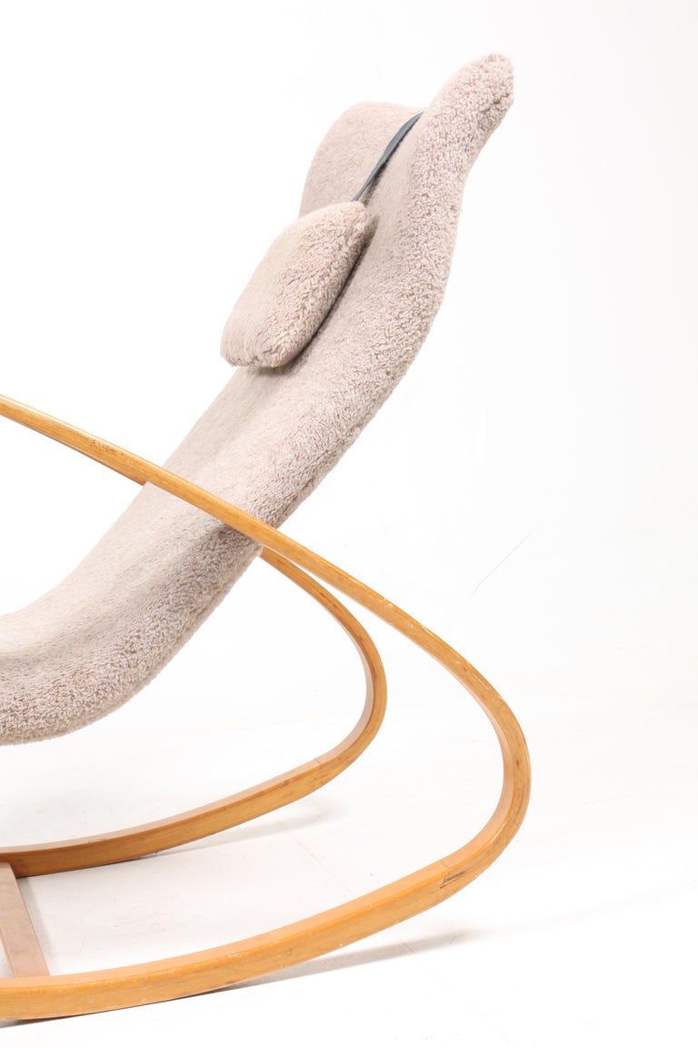 Scandinavian Modern Rocking Chair, Made in Sweden in the 1940s at 1stDibs