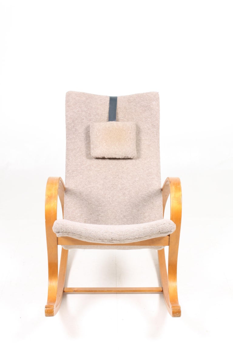Scandinavian Modern Rocking Chair, Made in Sweden in the 1940s at 1stDibs