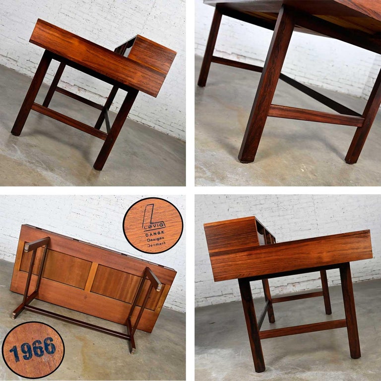Scandinavian Modern Rosewood Flip Top Exec, Partners Desk by Peter ...