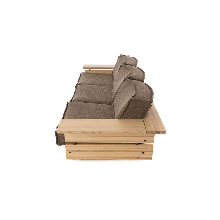 Scandinavian Modern Rustic Pine Sofa by Hameen Kalustaja For Sale at ...