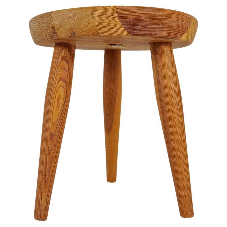 Scandinavian Modern Sculptural Stool Pine, Sweden, 1970s For Sale at ...