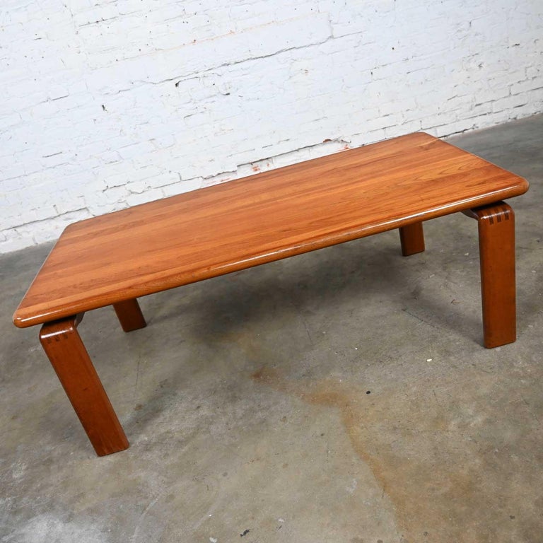 Scandinavian Modern Solid Teak Rectangular Coffee Table Style of ...