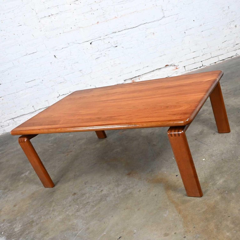 Scandinavian Modern Solid Teak Rectangular Coffee Table Style of Westnofa Norway For Sale at 1stDibs