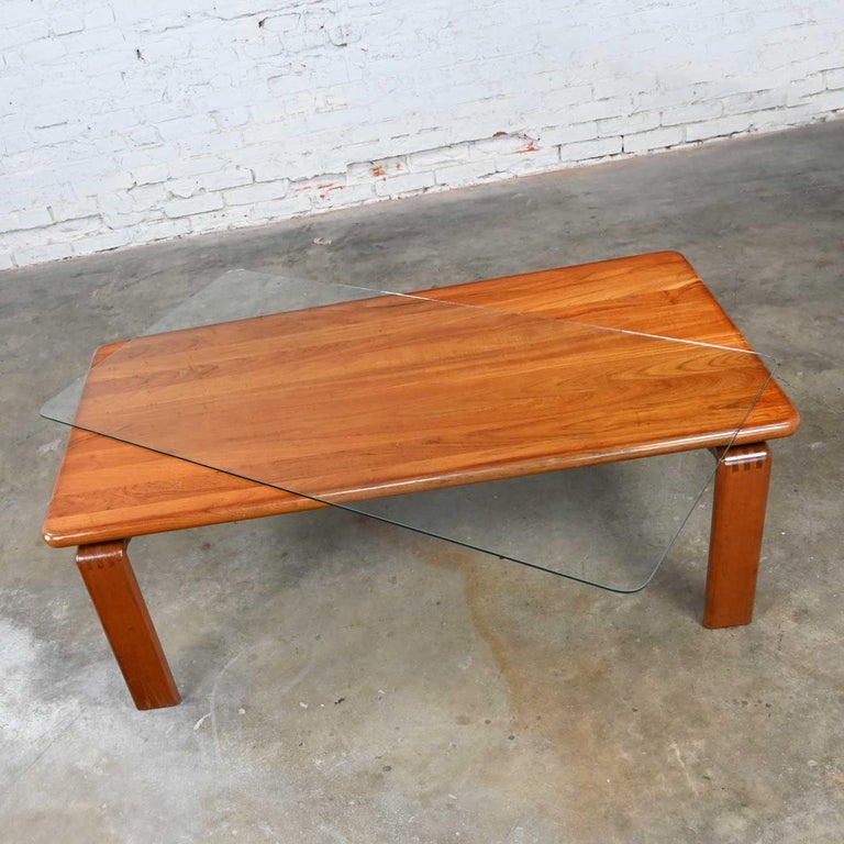 Scandinavian Modern Solid Teak Rectangular Coffee Table Style of ...
