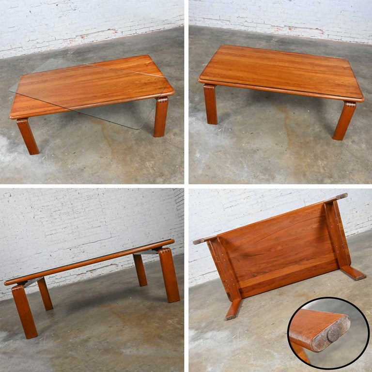 Scandinavian Modern Solid Teak Rectangular Coffee Table Style of ...