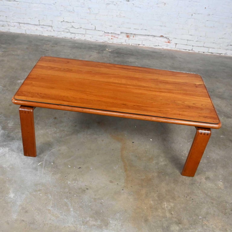 Scandinavian Modern Solid Teak Rectangular Coffee Table Style of Westnofa Norway For Sale at 1stDibs