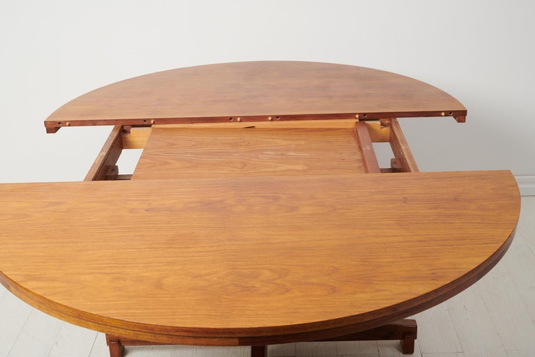 Scandinavian Modern Swedish Round Dining Table For Sale at 1stDibs