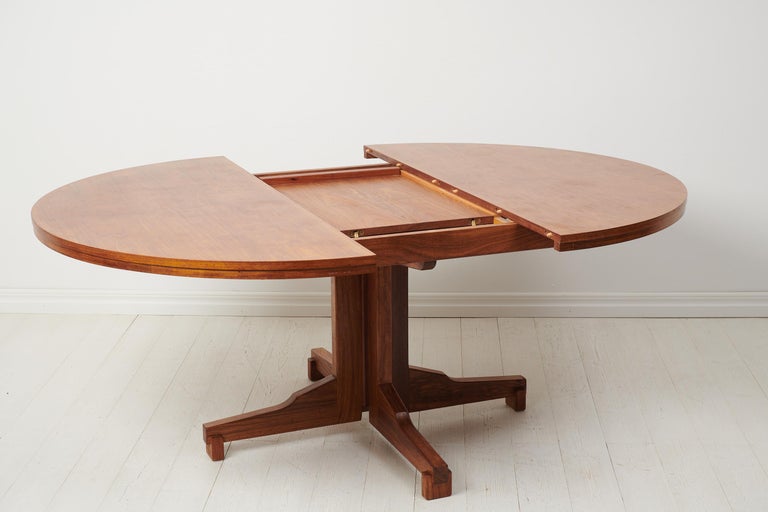 Scandinavian Modern Swedish Round Dining Table For Sale at 1stDibs