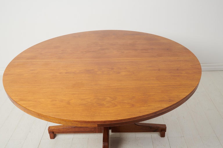 Scandinavian Modern Swedish Round Dining Table For Sale at 1stDibs