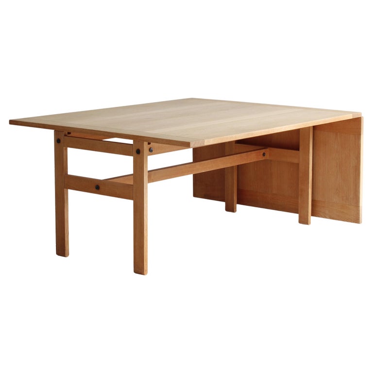 Scandinavian Modern Table by Tage Poulsen in Solid Oak, Denmark, 1960s ...
