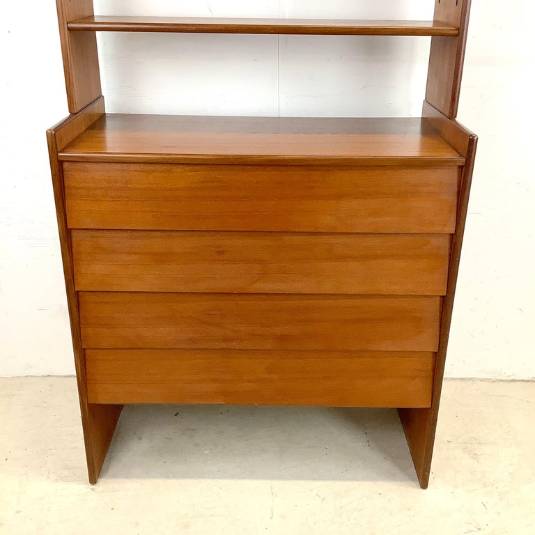 Scandinavian Modern Teak Chest of Drawers With Shelf Topper For Sale at ...