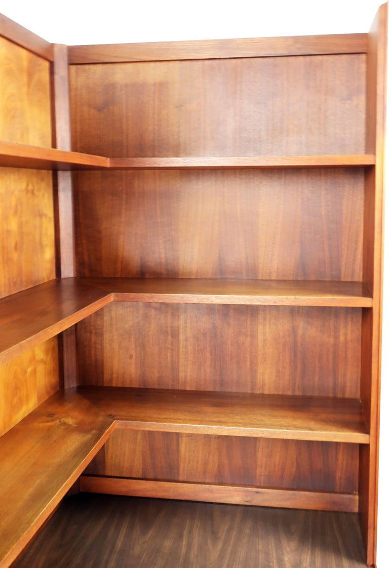 Scandinavian Modern Teak Corner Desk and Bookcase at 1stDibs
