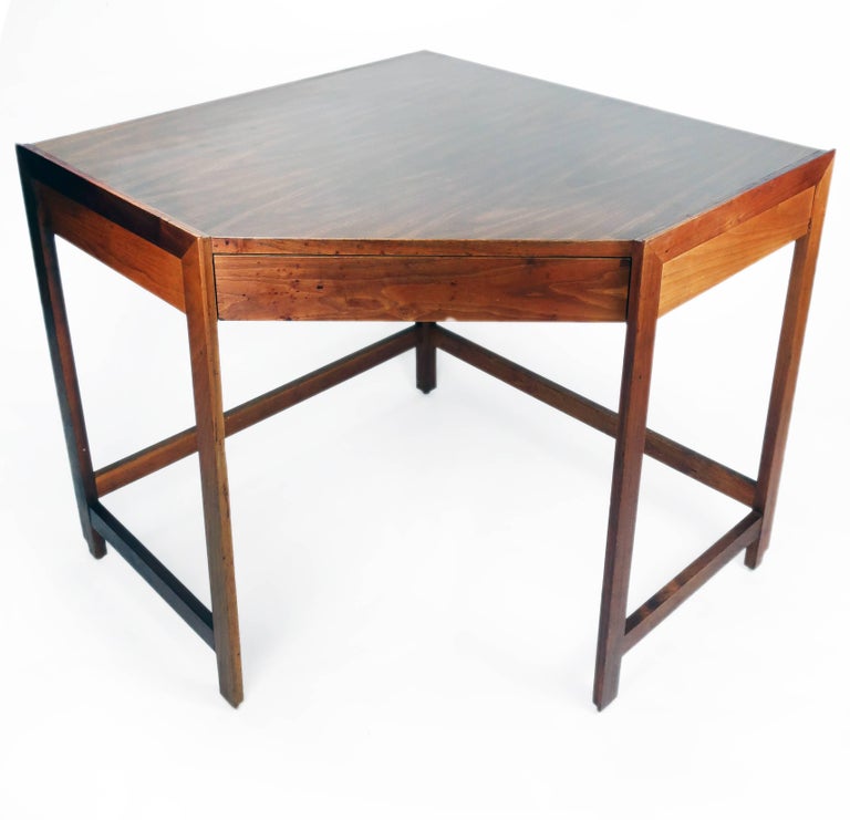 Scandinavian Modern Teak Corner Desk and Bookcase at 1stDibs