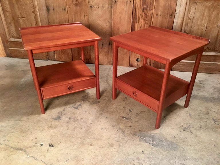 Scandinavian Modern Teak Nightstands at 1stDibs